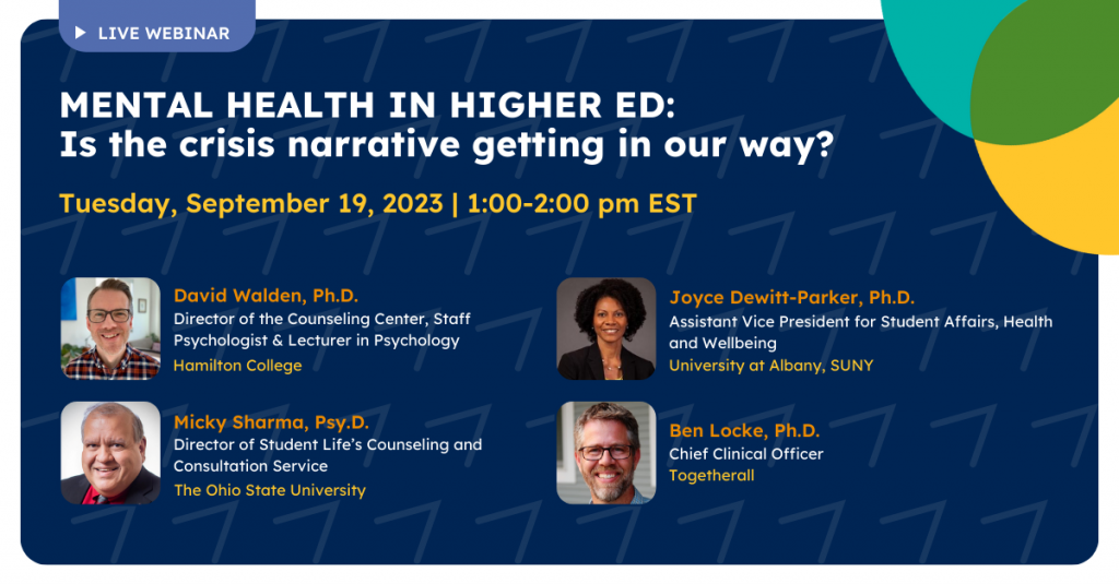 Mental health in higher education: Is the crisis narrative getting in ...